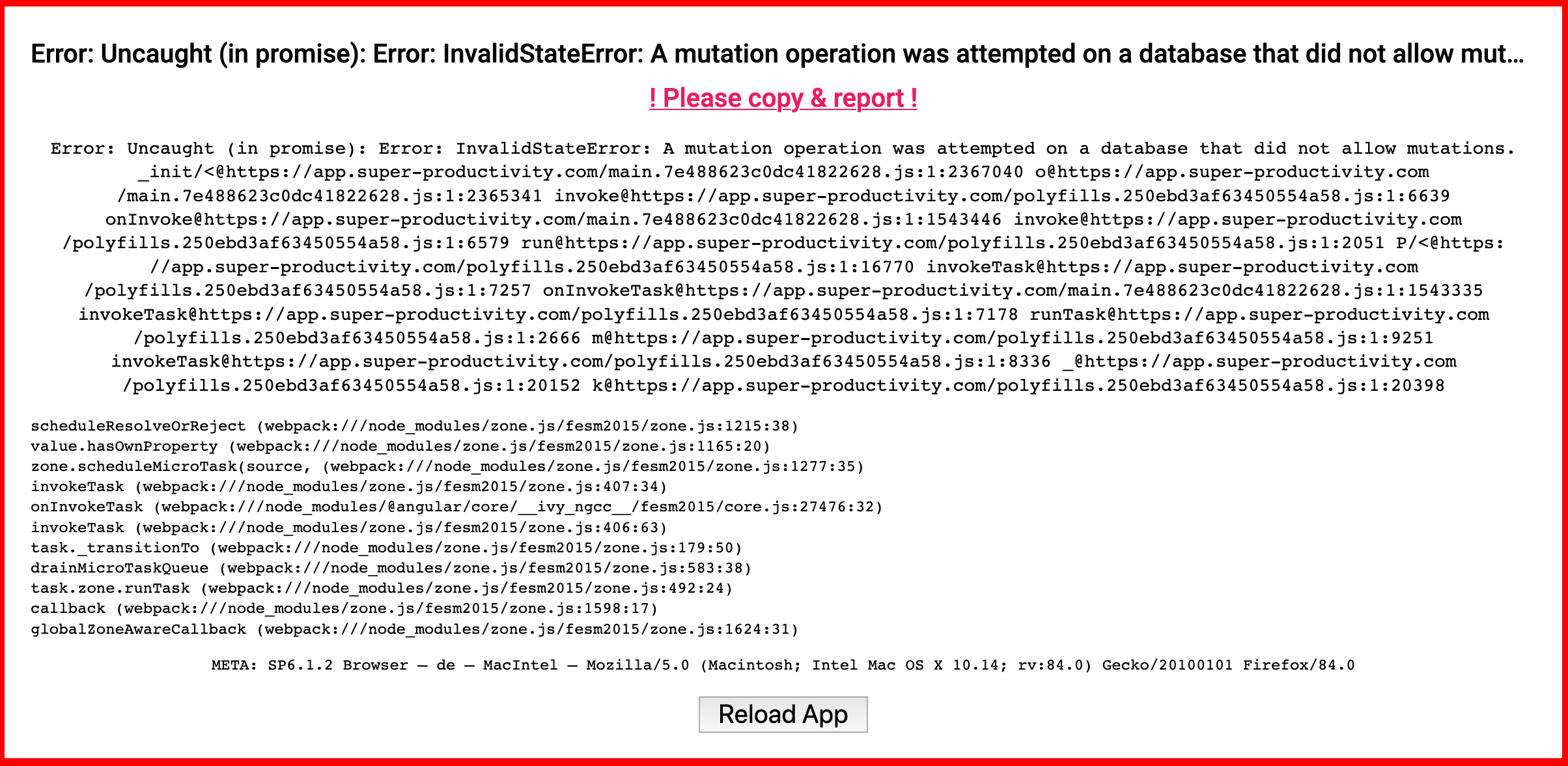 IndexedDB INIT Error and InvalidStateError: A mutation operation was attempted on a database ...