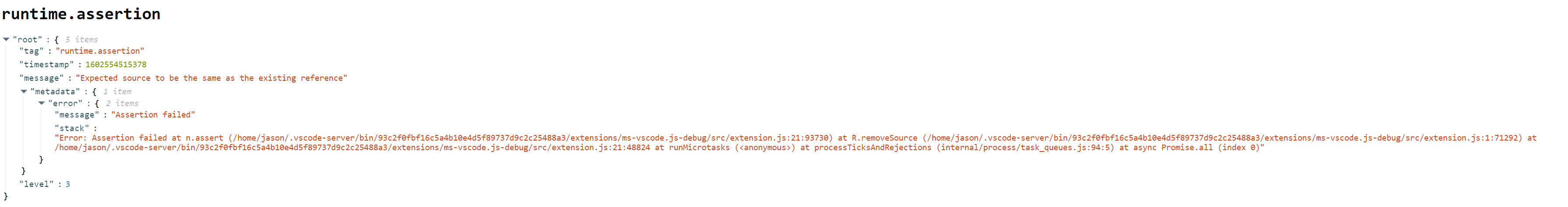 Debugger crashes after short amount of time with cryptic error message ...