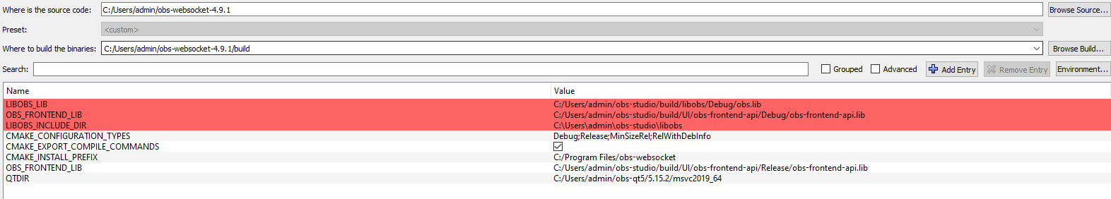 Building on Windows not working · Issue #927 · obsproject/obs-websocket · GitHub