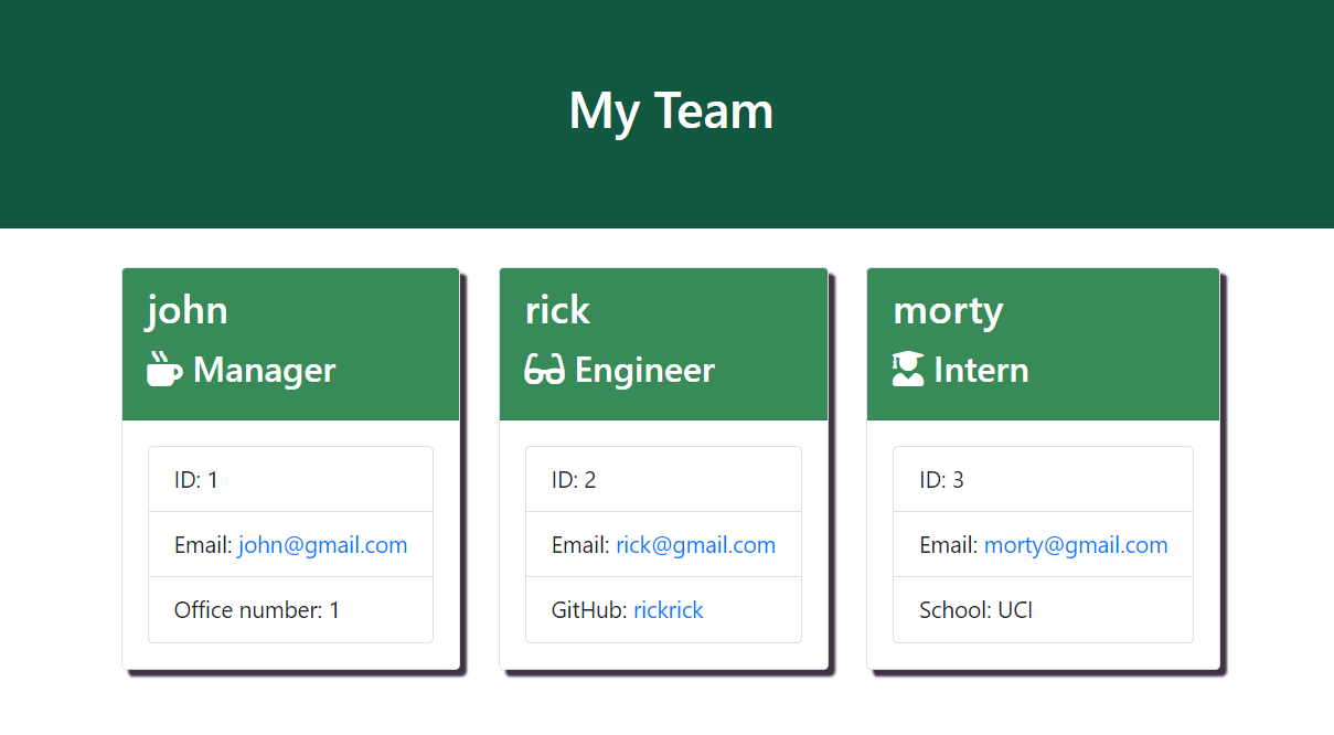 GitHub - hsuzach/Team-Profile-Generator