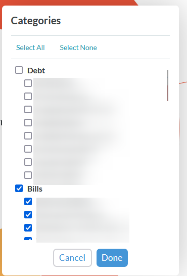 [BUG] Spending By Payee Category 'Select None' not working properly · Issue #3225 · toolkit-for ...