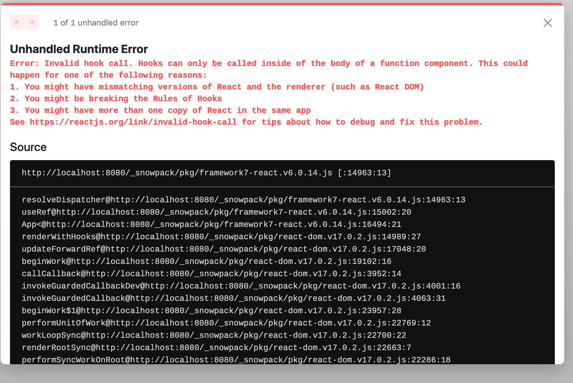 Framework7-React: Fix issue with Snowpack · Issue #3852 · framework7io/framework7 · GitHub