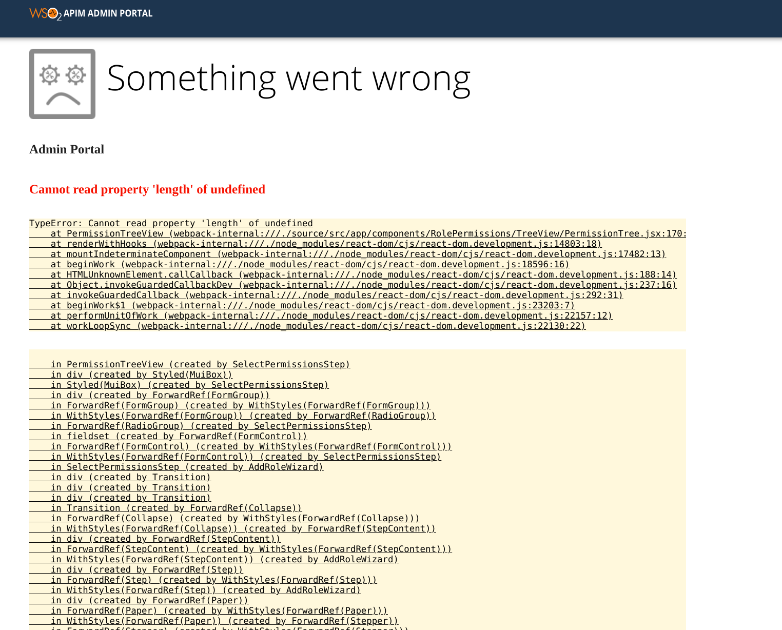 Error When Trying to Add a New Role Permission · Issue #9939 · wso2/product-apim · GitHub