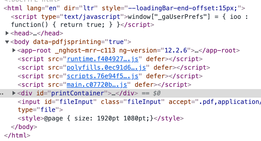 Print feature is not working when the ngx-extended-pdf-viewer control ...