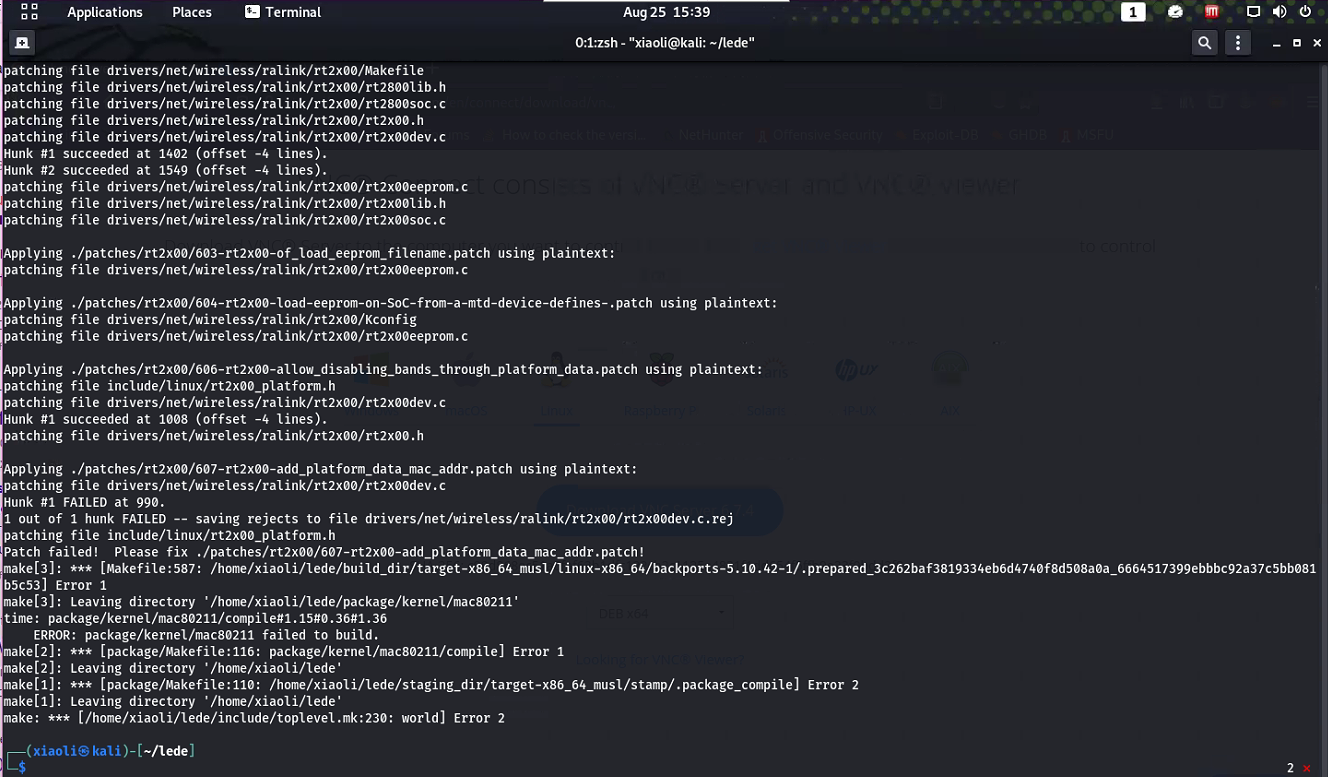 Compile x86_64 firmware error with rt2x00 patches · Issue #7744 · coolsnowwolf/lede · GitHub