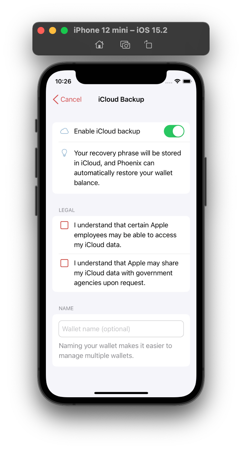 [UX] unable to swipe left from iCloud backup page · Issue #242 · ACINQ/phoenix · GitHub