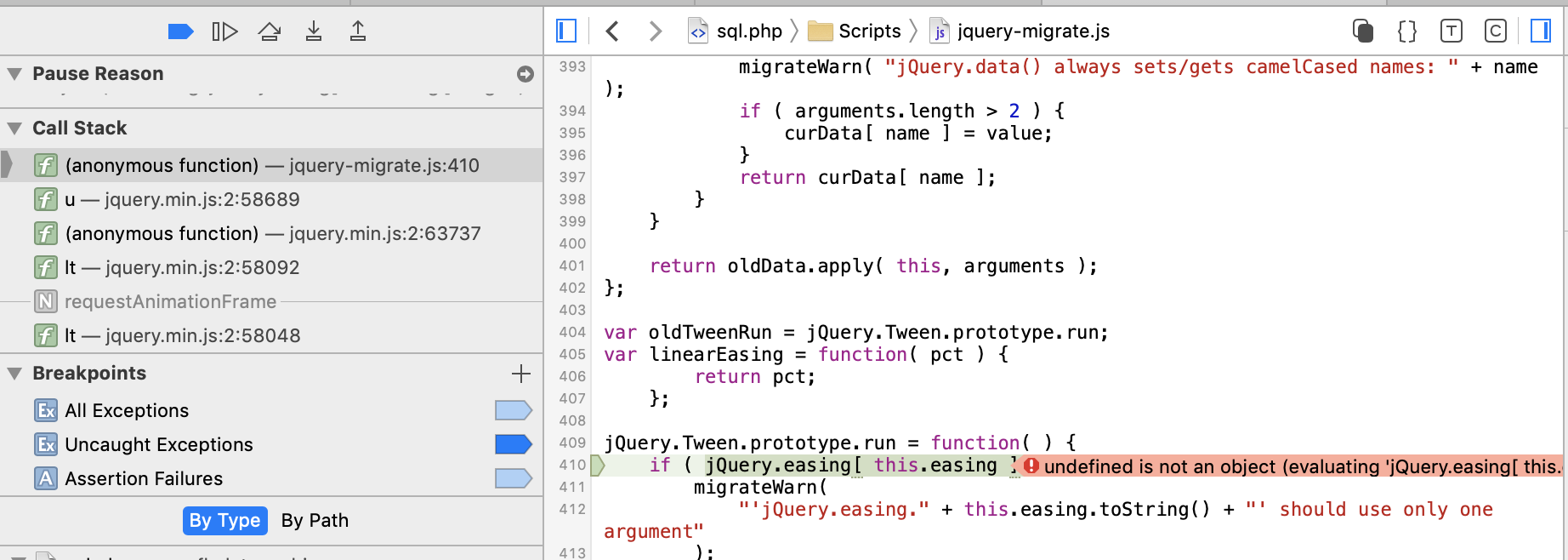 Repeating Javascript Error - phpMyAdmin Unusable · Issue #16132 · phpmyadmin/phpmyadmin · GitHub