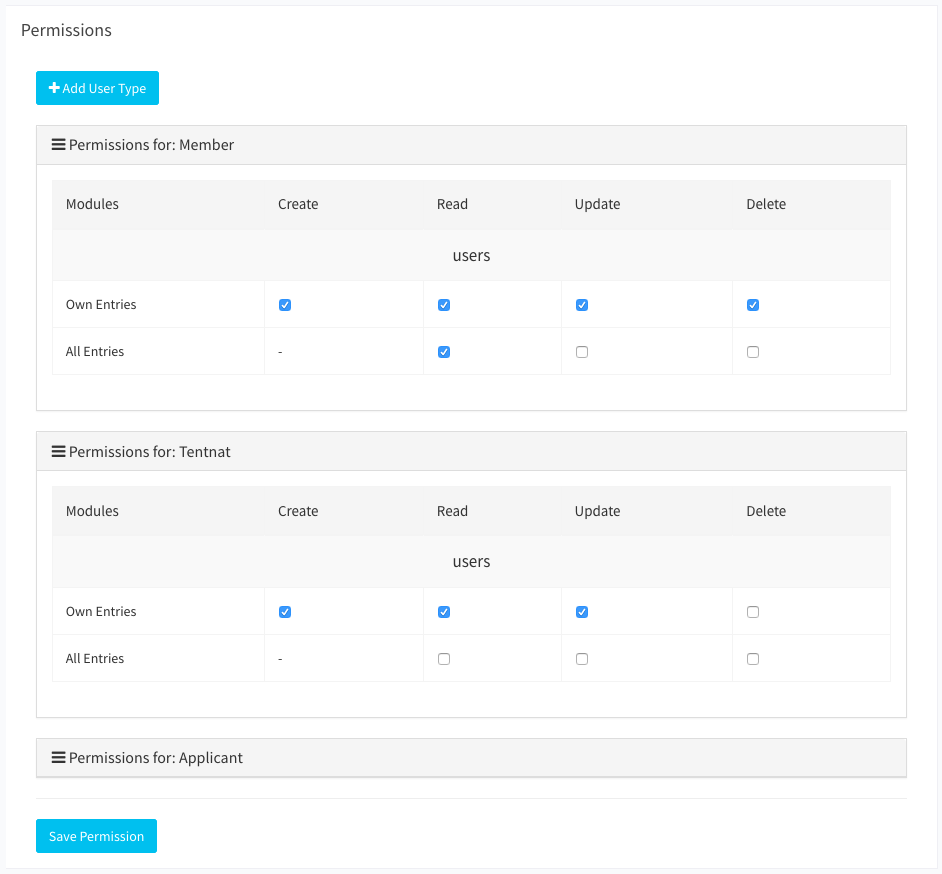 Set user permission so that one user can only see their records · Issue #92 · ridwanskaterock ...