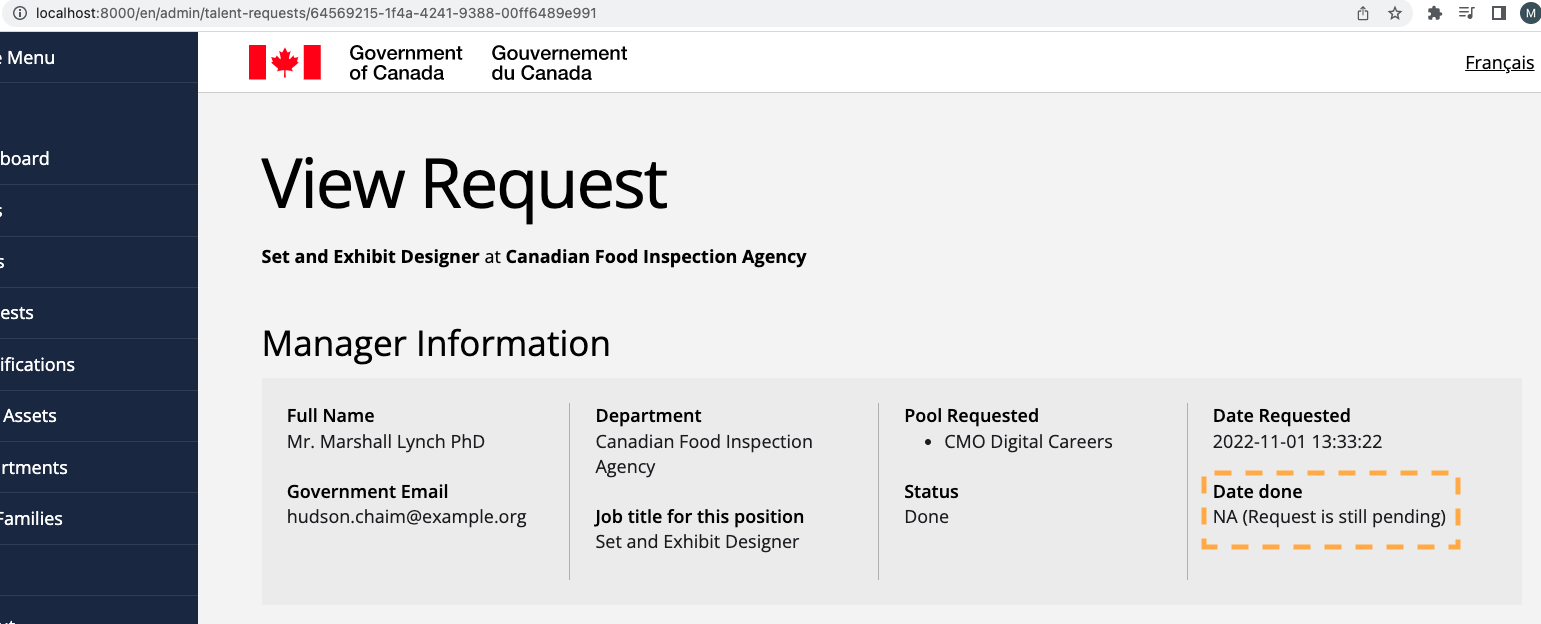 Missing completed date for search requests · Issue #4549 · GCTC-NTGC/gc-digital-talent · GitHub