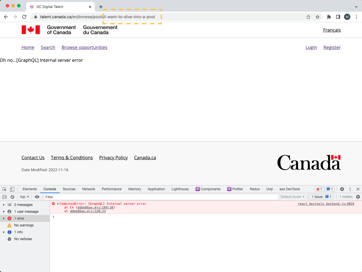 GraphQL error shown instead of `ThrowNotFound` component · Issue #4820 · GCTC-NTGC/gc-digital ...