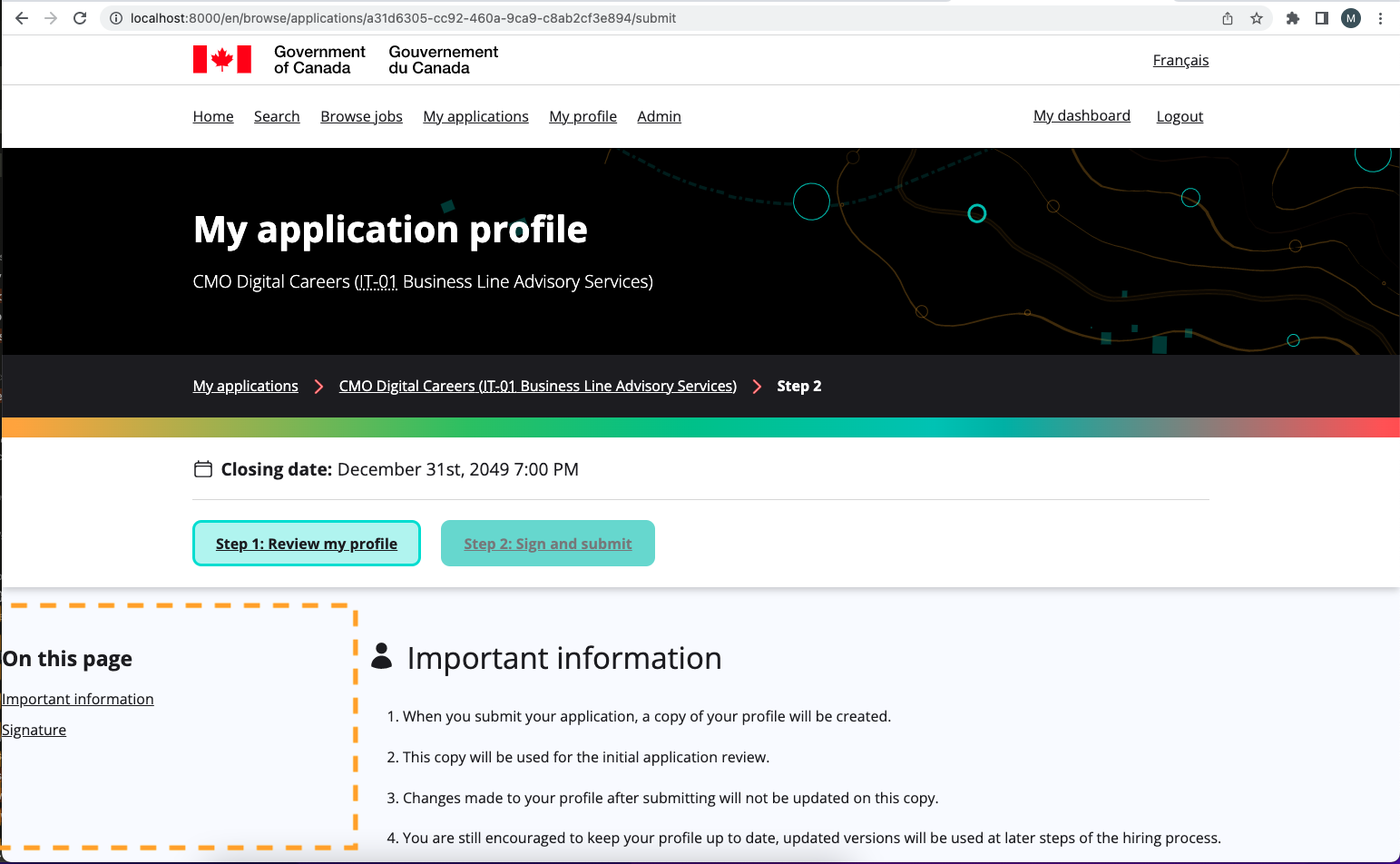 🐛 Sign and submit Table of contents layout missing margin · Issue #6359 · GCTC-NTGC/gc-digital ...