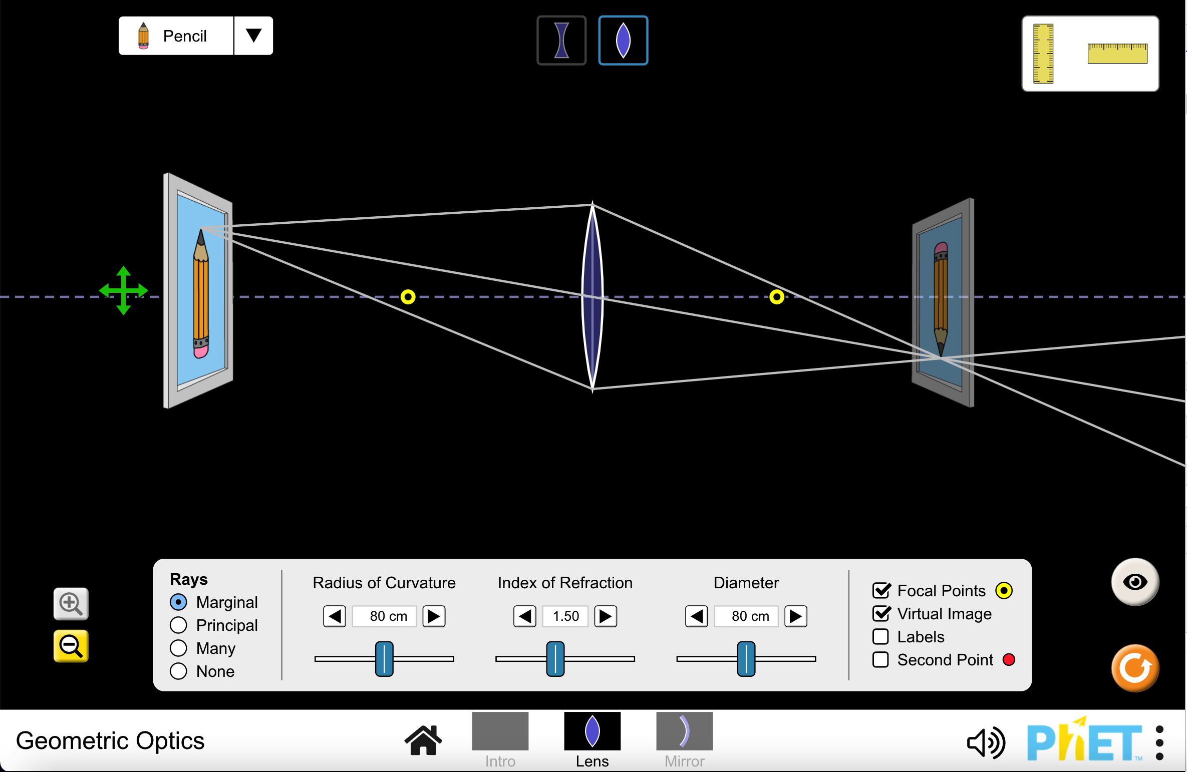 Representation for focal points. · Issue #238 · phetsims/geometric-optics · GitHub