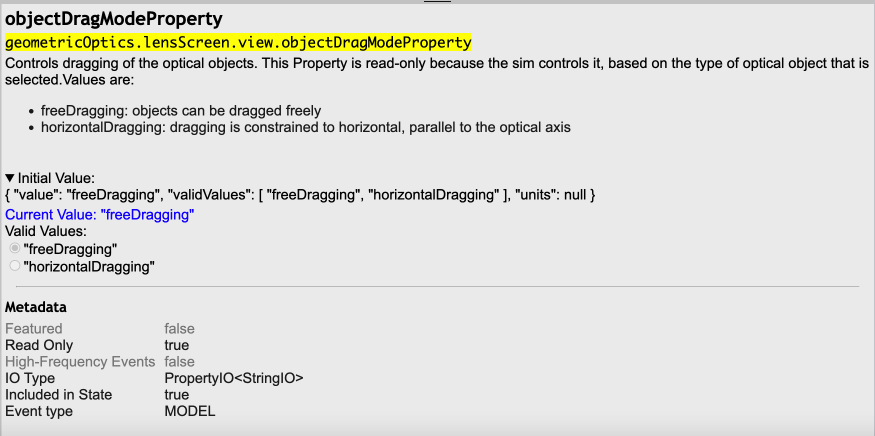 Change dragLockedProperty to objectDragModeProperty · Issue #364 · phetsims/geometric-optics ...