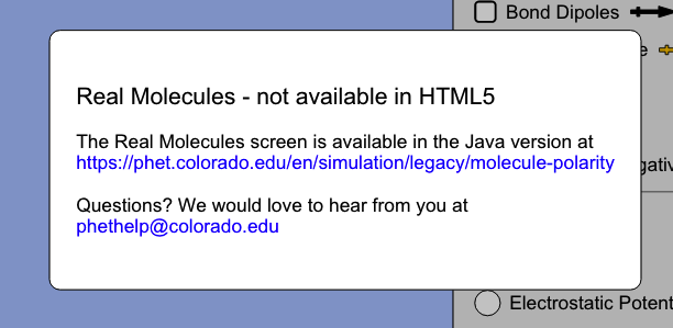 publish without Real Molecules screen? · Issue #27 · phetsims/molecule-polarity · GitHub