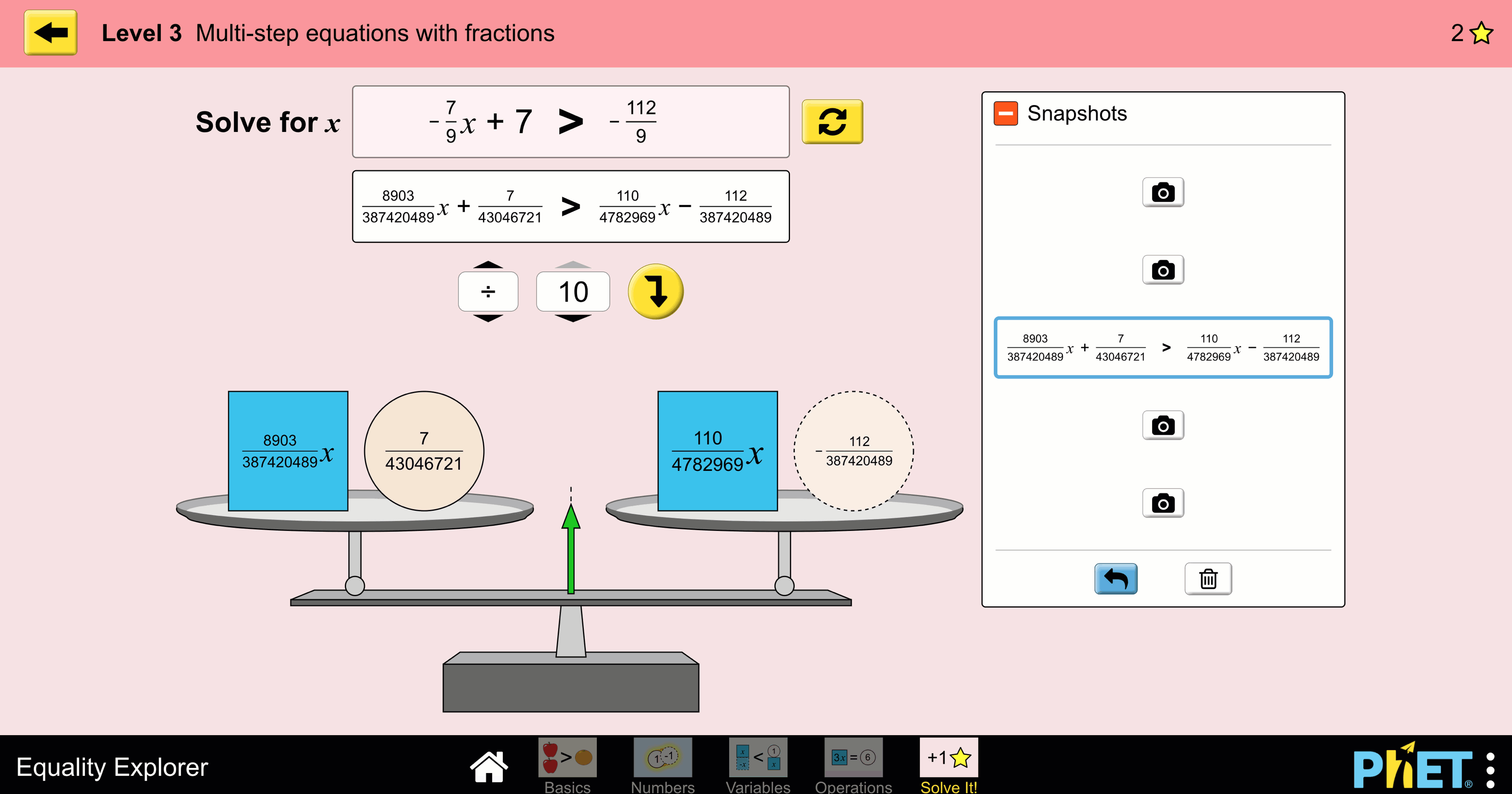 Assertion failure: denominator must be an integer · Issue #71 · phetsims/equality-explorer · GitHub