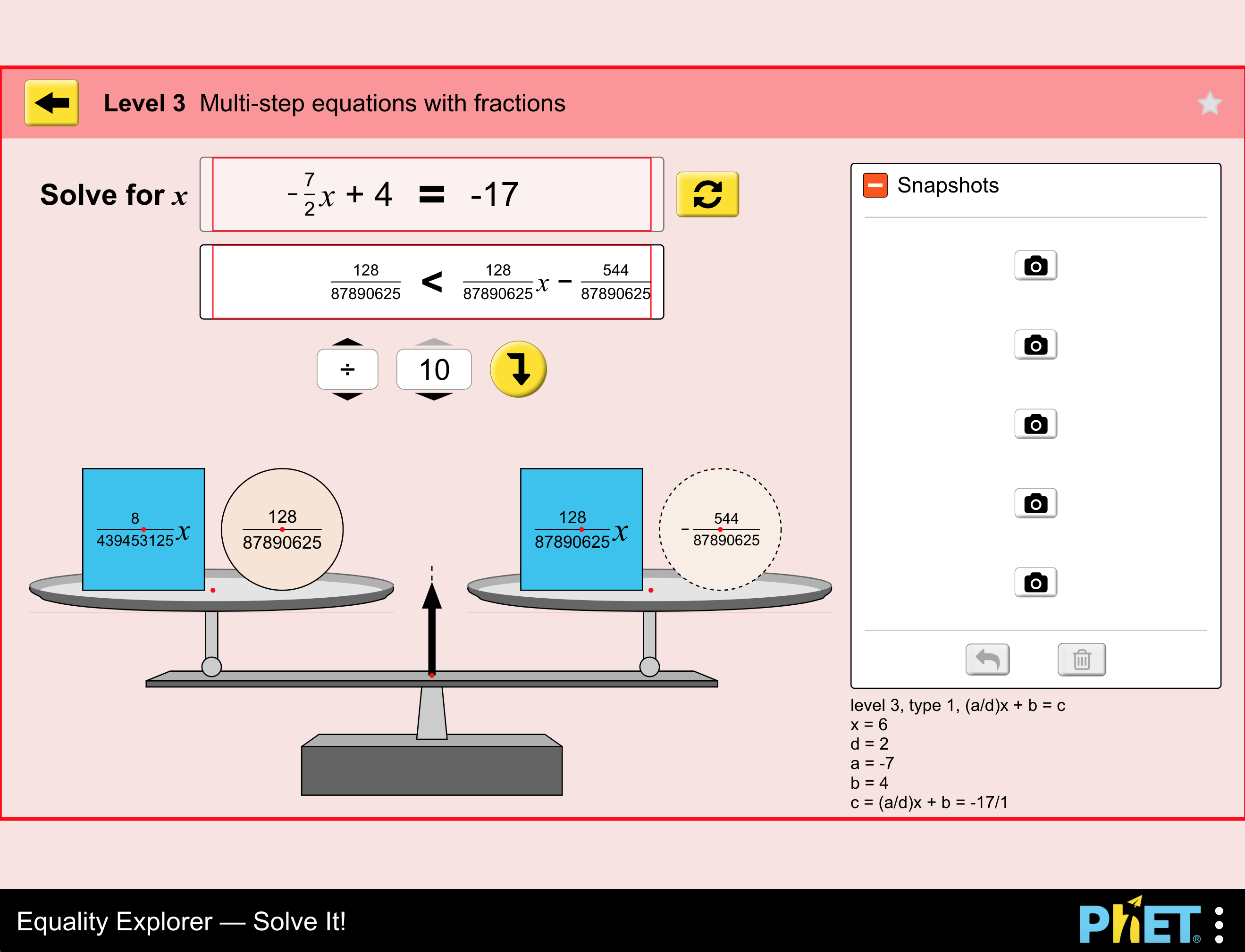 Assertion failure: denominator must be an integer · Issue #71 · phetsims/equality-explorer · GitHub