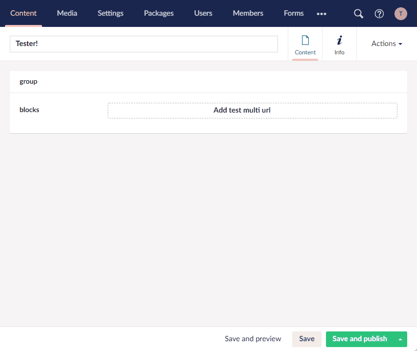 Multi-URL Picker does not save values when used in a nested block list item when using the new ...