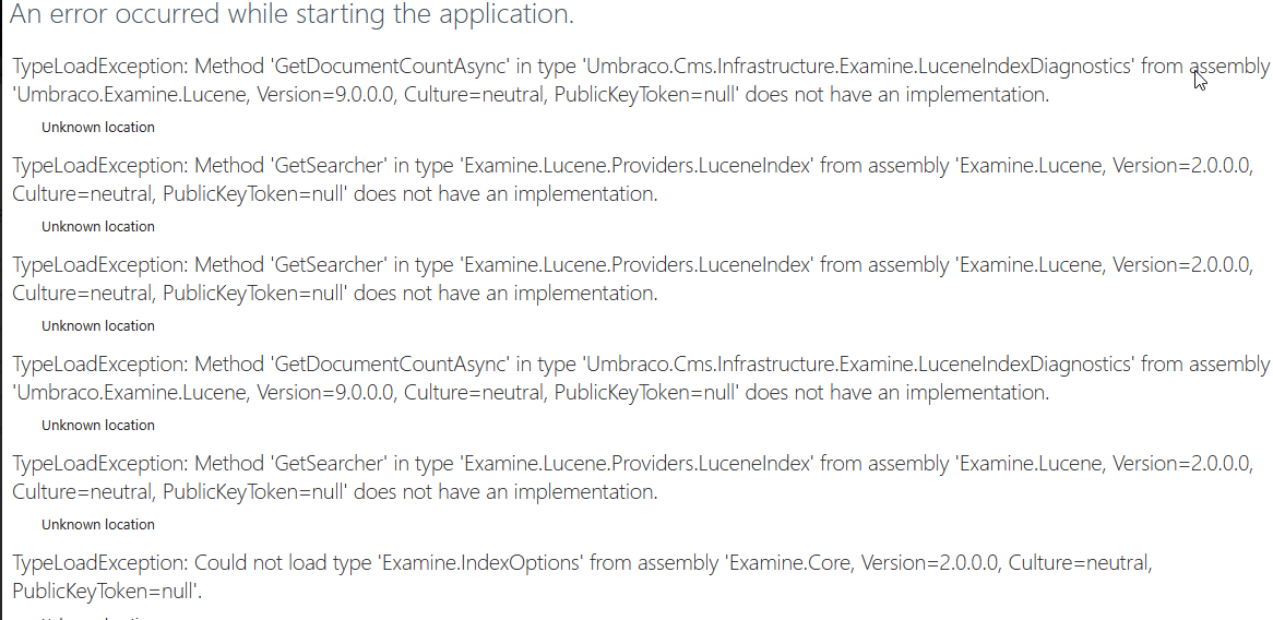 [FIX available] Examine errors when upgrading from v9 rc003 to rc004 · Issue #11179 · umbraco ...