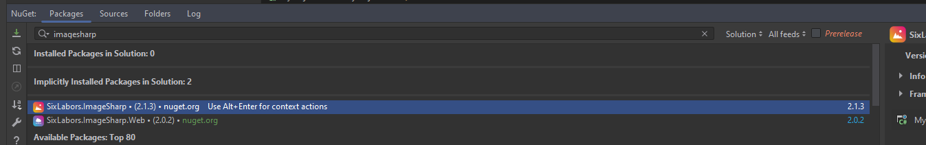 Update ImageSharp to version 2.1.3, because of a bug regarding the image color profile issue ...