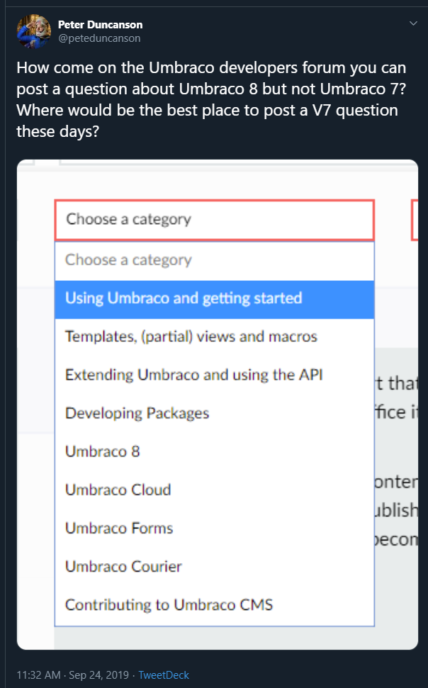 The Categories For Forum Posts Are Outdated · Issue 474 · Umbraco Ourumbraco · Github