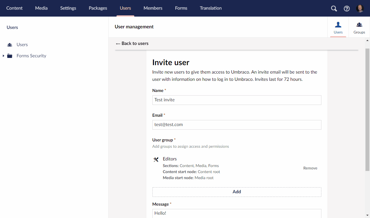 Umbraco 8.9 cannot delete invited user · Issue #9298 · umbraco/Umbraco-CMS · GitHub