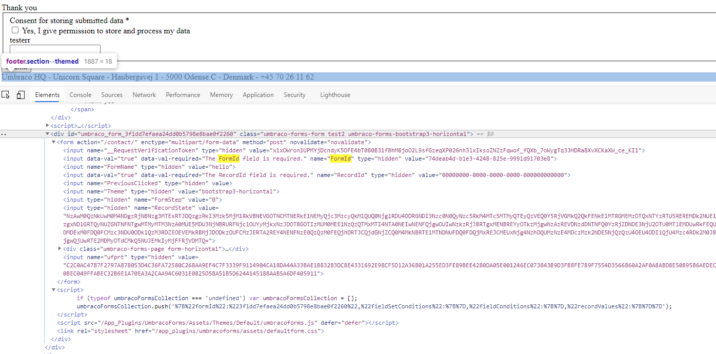 Submitting a second form fails due to validation when using multiple forms on a page · Issue ...