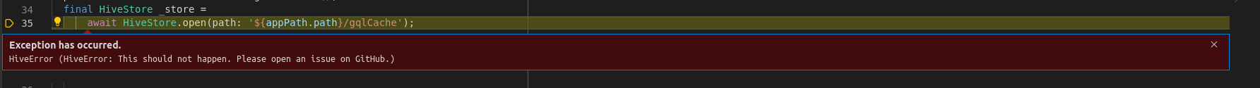 Unhandled Exception: HiveError: This should not happen. Please open an issue on GitHub. · Issue ...