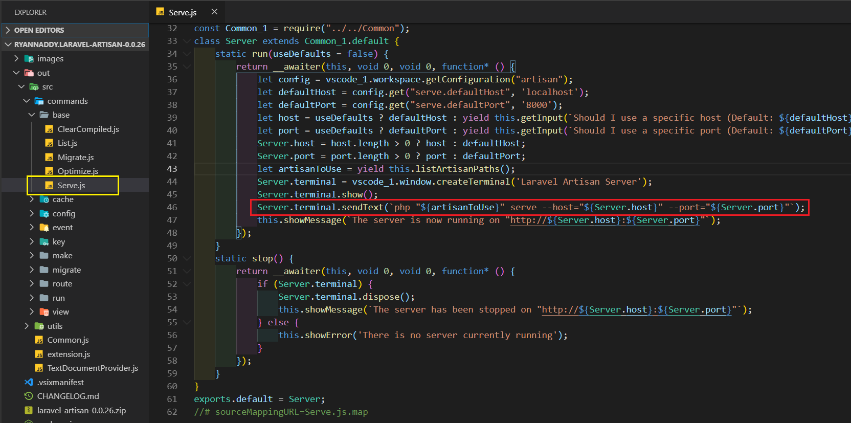 Artisan: Start Server produces an ill-formed command · Issue #47 · TheColorRed/vscode-laravel ...