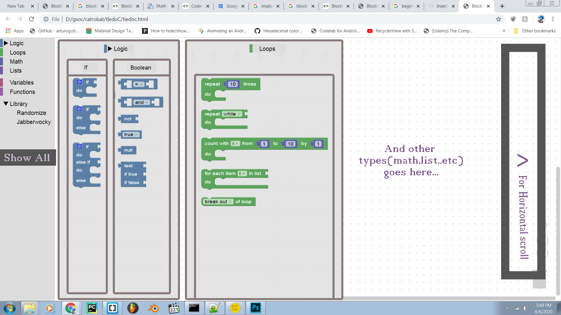 Show all Blocks Toolbox plugin · Issue #292 · google/blockly-samples · GitHub