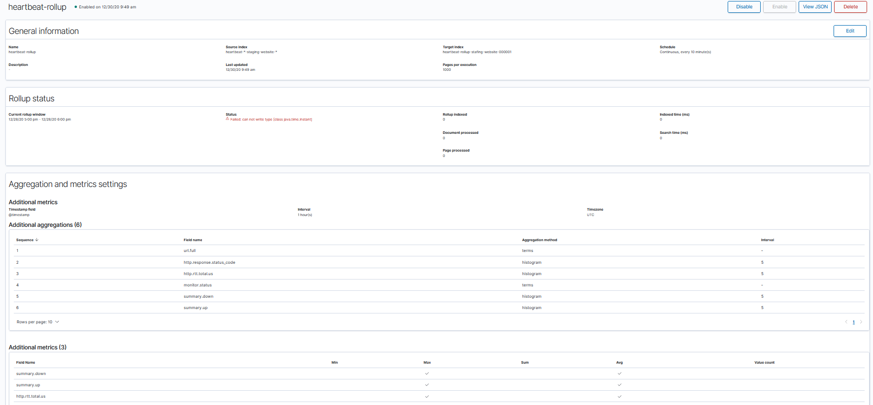 Bug Rollup Job Throws Exception · Issue 364 · Opendistro For Elasticsearchindex Management