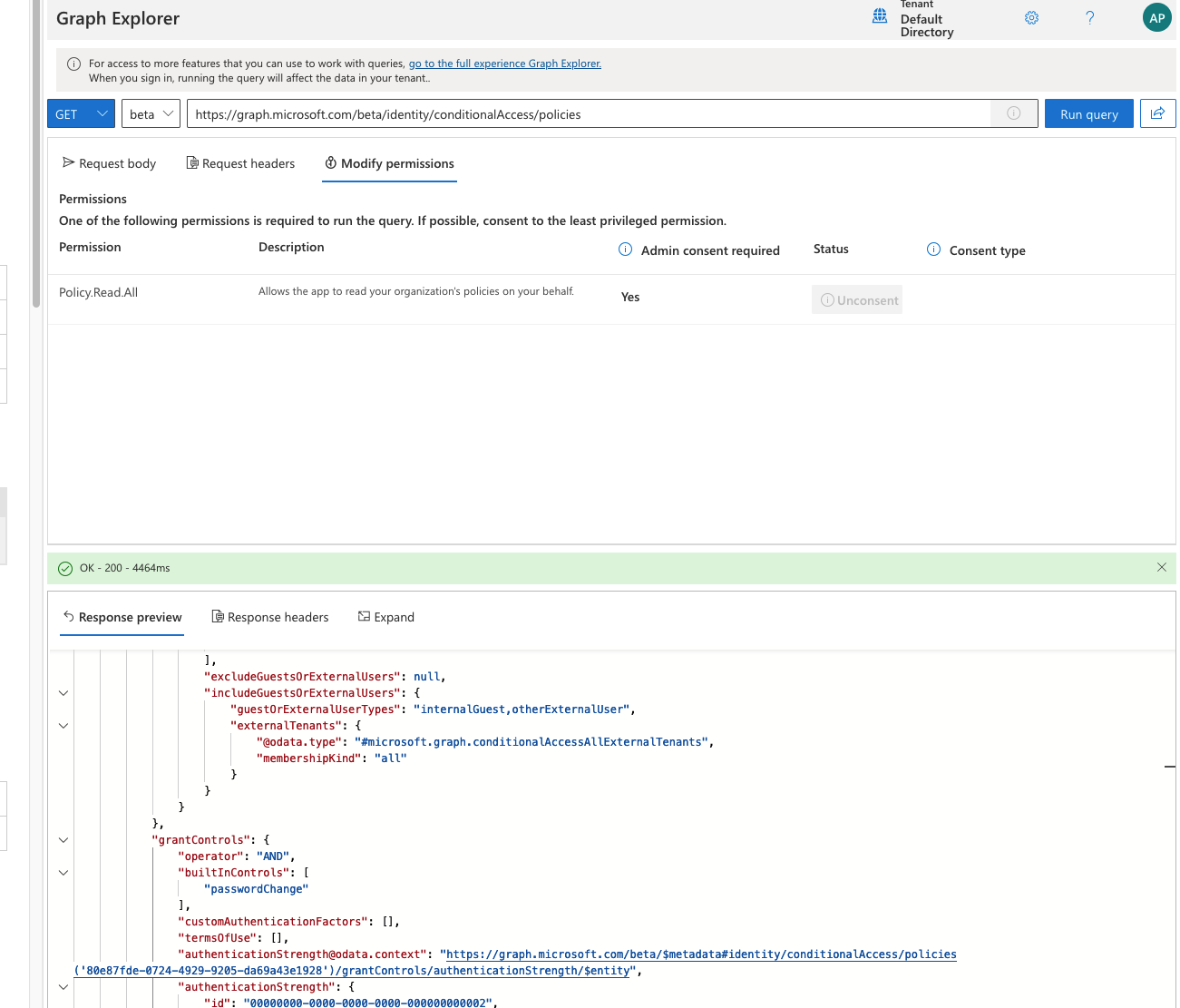 Get ConditionalAccess Policies returns error Unknown ConditionalAccessGuestOrExternalUserTypes ...