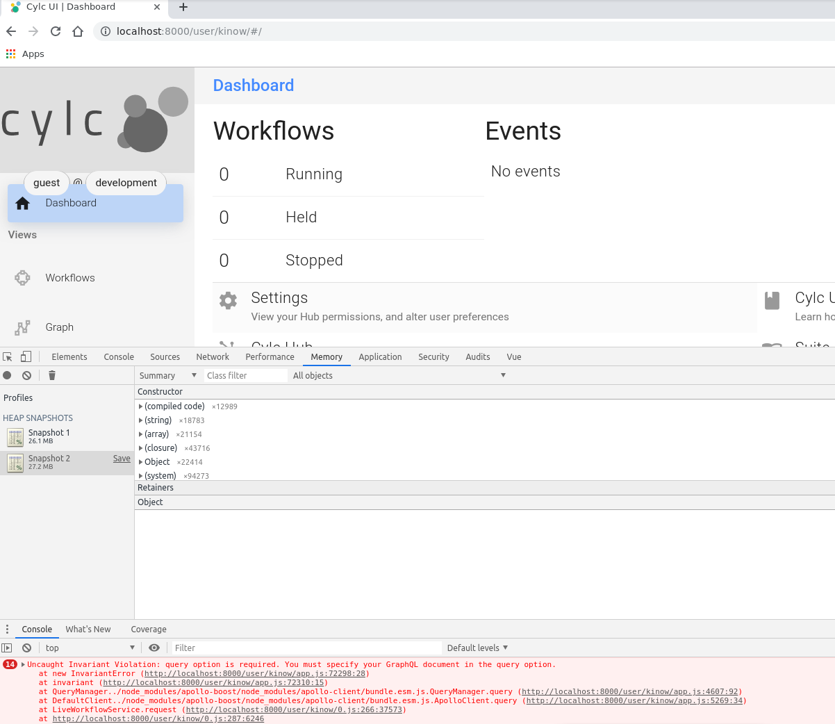 Console error: chunk-vendors.f6e0f0e5.js:53 Uncaught Invariant Violation: Invariant Violation ...