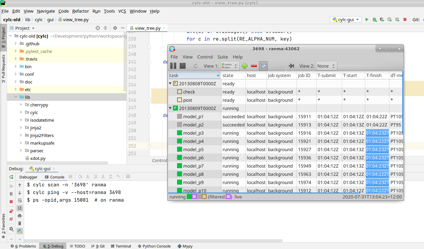 cylc-gui - tasks momentarily out of sequence · Issue #3698 · cylc/cylc-flow · GitHub
