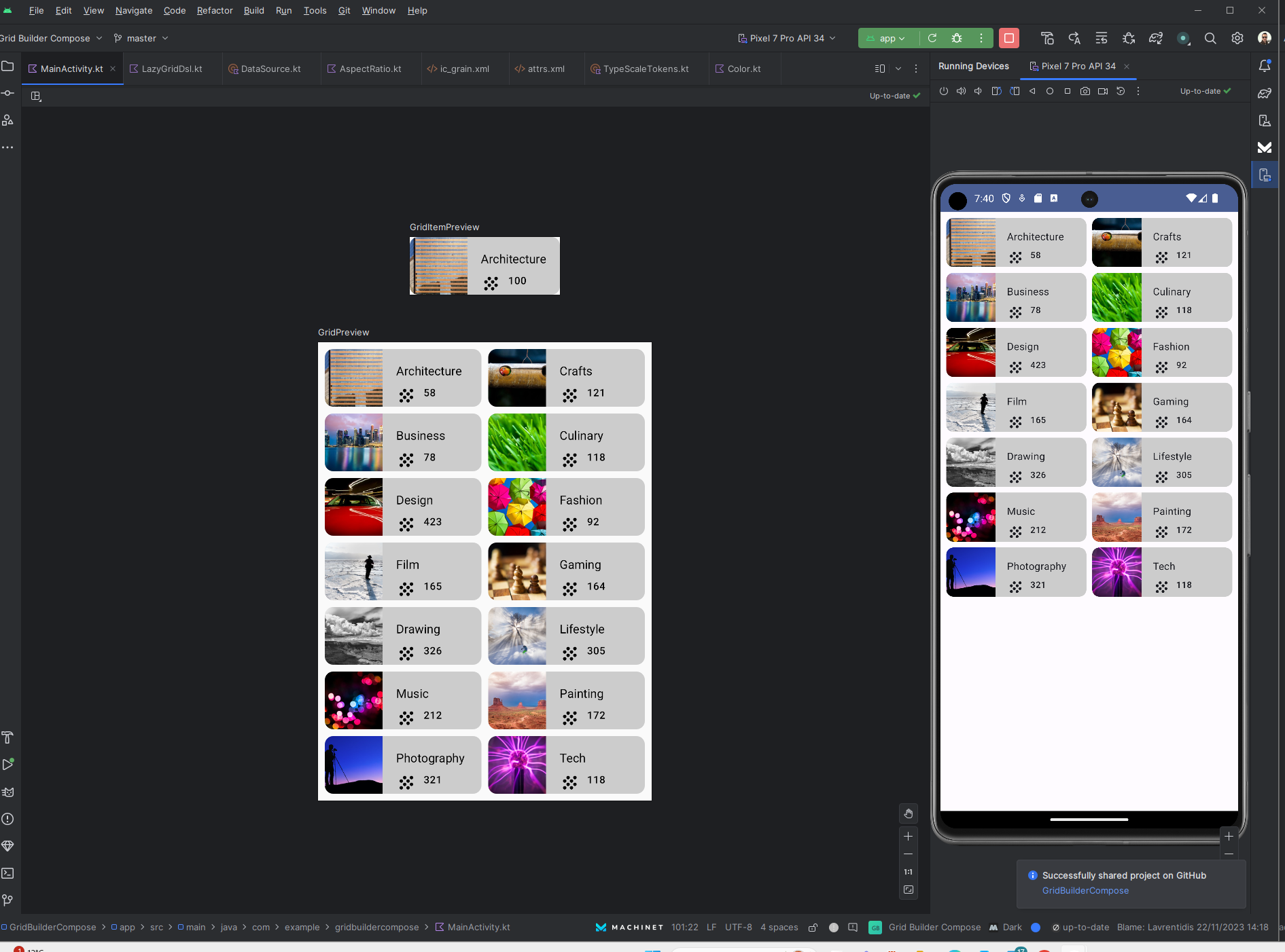 GitHub - DemisChan/GridBuilderCompose: Scrolable vertical grid with Jetpack example