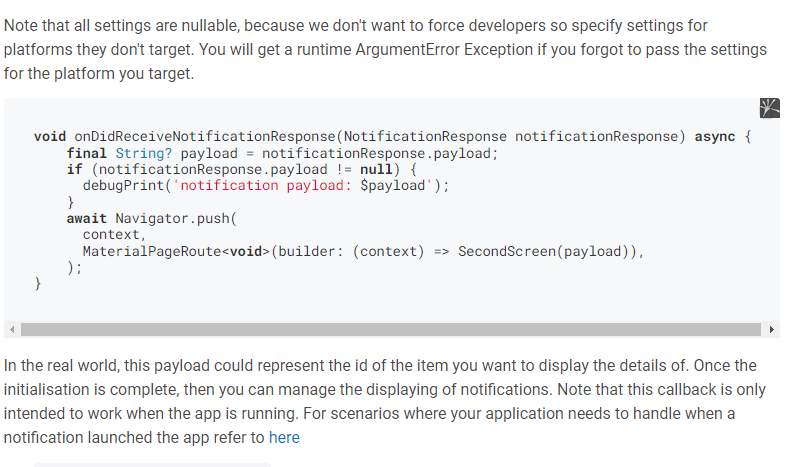 onDidReceiveBackgroundNotificationResponse callback is not getting navigate or not triggered ...