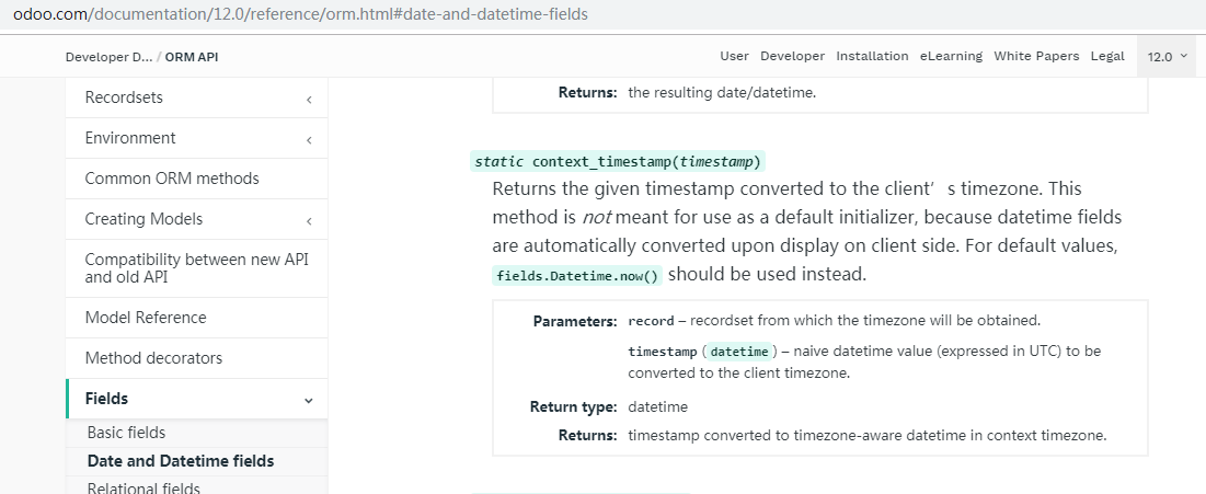 V12 Mybe a bug with default= fields.Datetime, Mybe more version · Issue ...