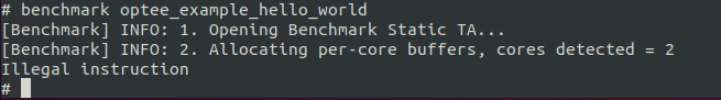 Benchmark Ilegal instruction on Qemu · Issue #3378 · OP-TEE/optee_os · GitHub