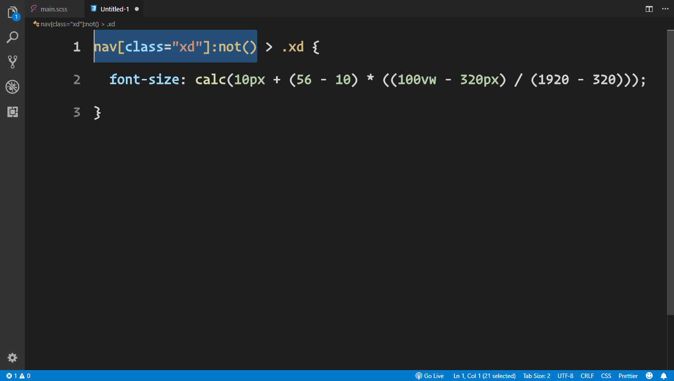 Small Syntax Highlighting Inconsistencies with CSS/SCSS · Issue #56813 · microsoft/vscode · GitHub