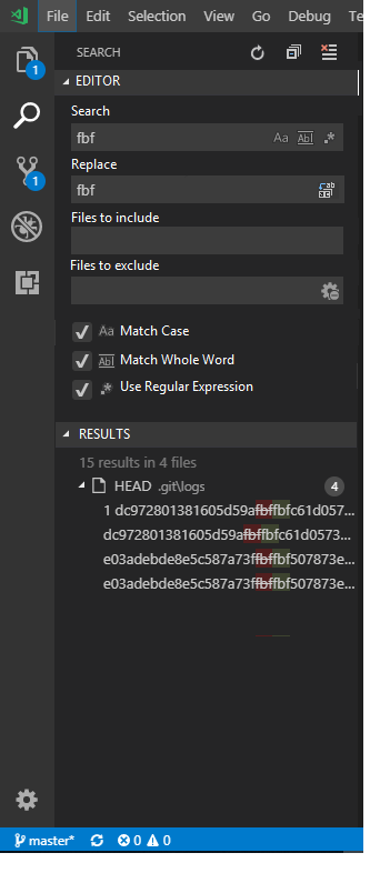 Search Sidebar Improvements · Issue #58528 · microsoft/vscode · GitHub