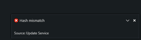 VSCode Exploration [4.0.x] Cannot update due to "Hash Mismatch" · Issue #67807 · microsoft ...
