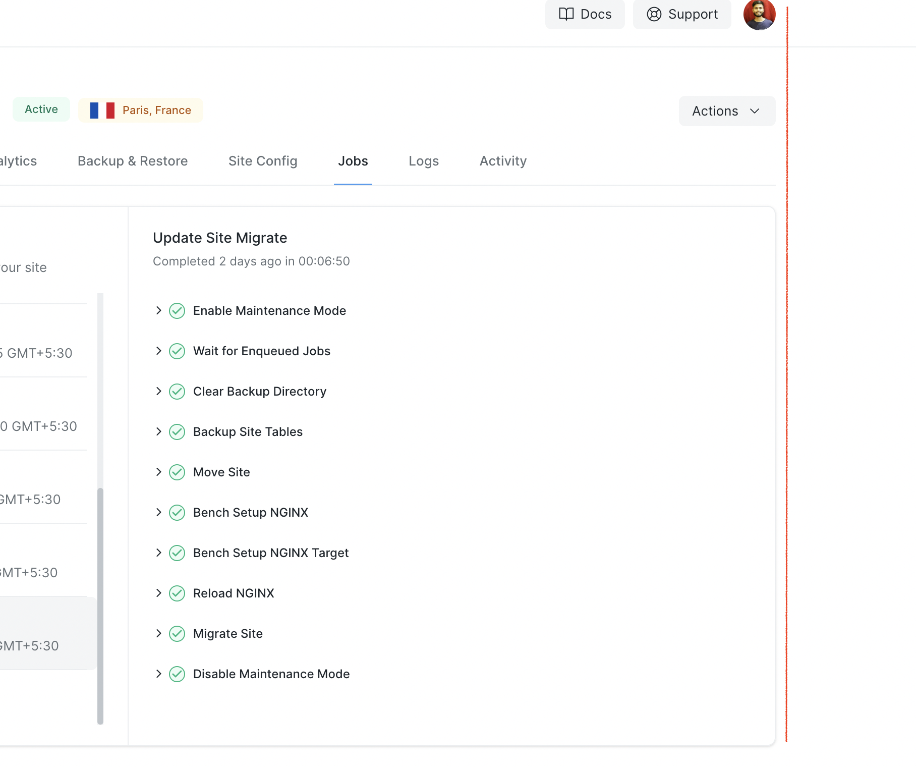 Jobs tab on dashboard stretches on expanding selected job · Issue #468 · frappe/press · GitHub
