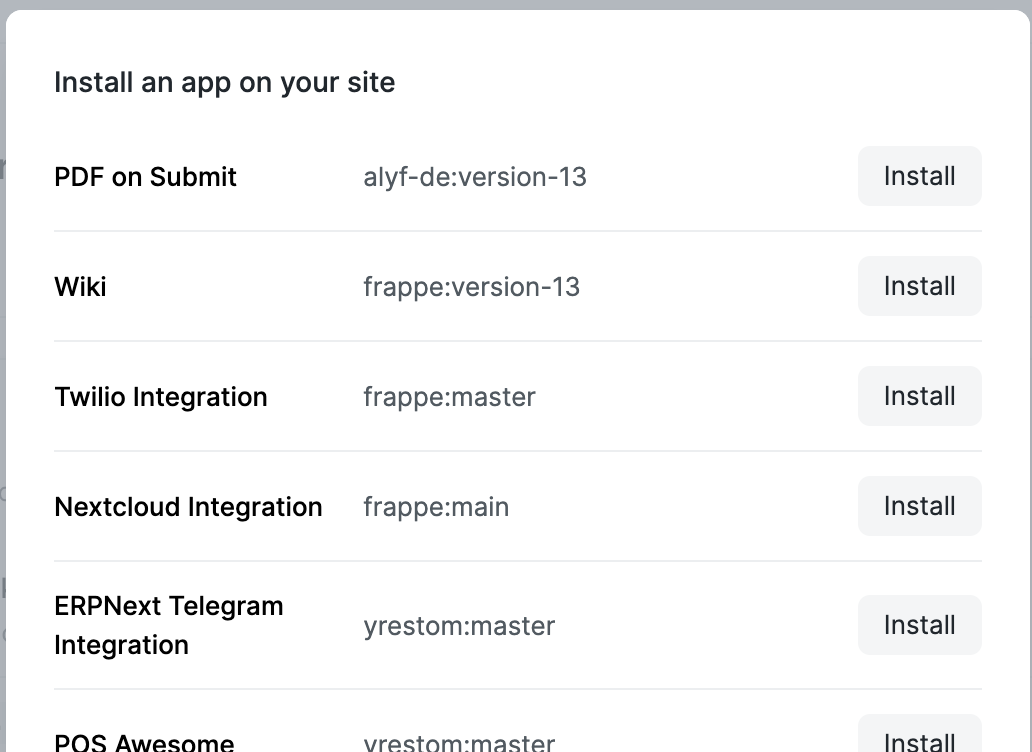 Search feature on Add App dialog box · Issue #480 · frappe/press · GitHub