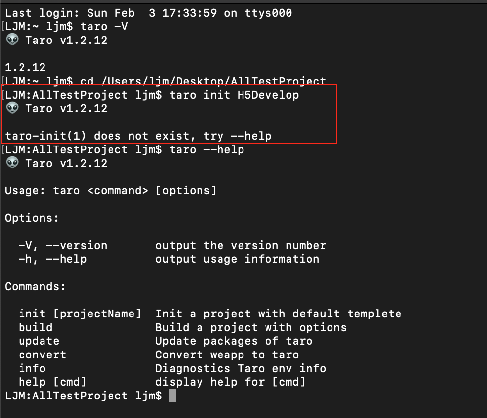 npm install -g @tarojs/cli安装taro后使用taro命令报错taro: command not found · Issue #2110 · NervJS/taro ...