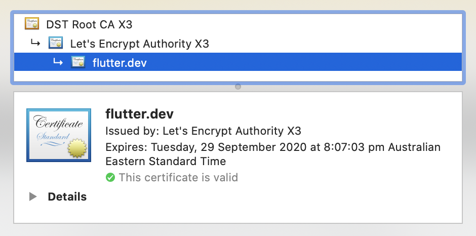 SSL Certificate not working · Issue #4461 · flutter/website · GitHub