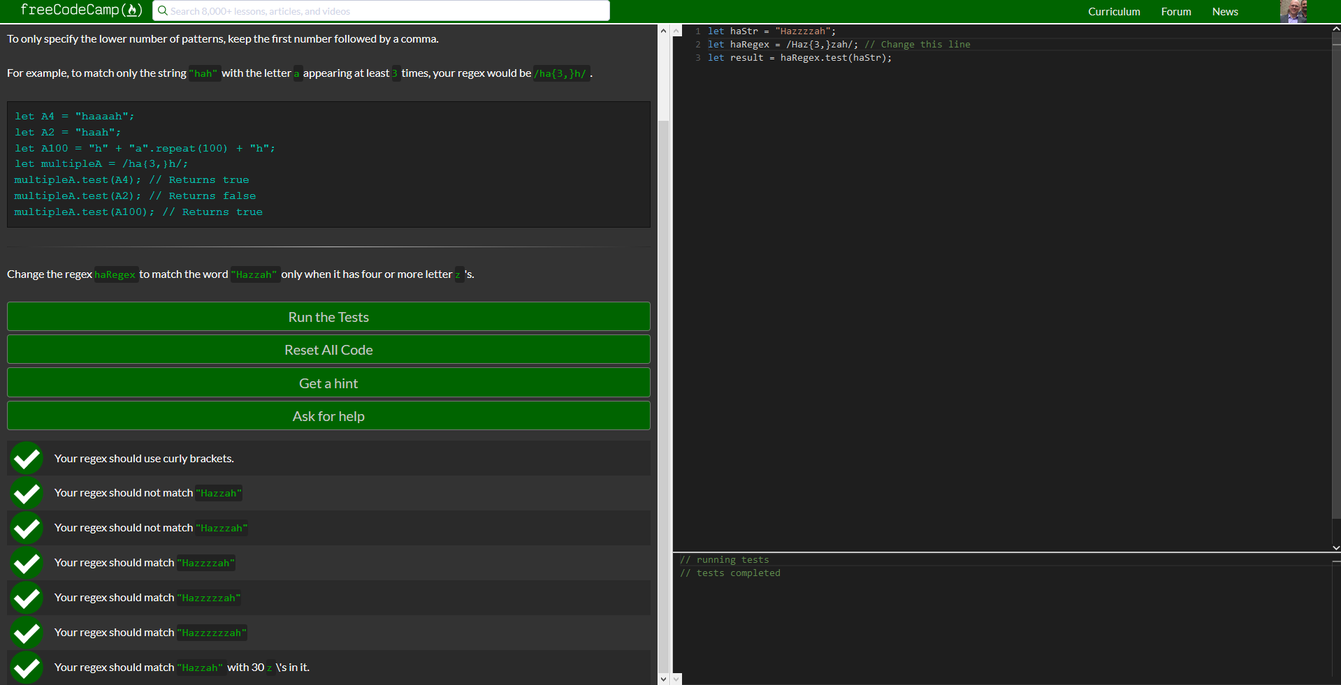 Regular Expressions: Specify Only the Lower Number of Matches · Issue ...