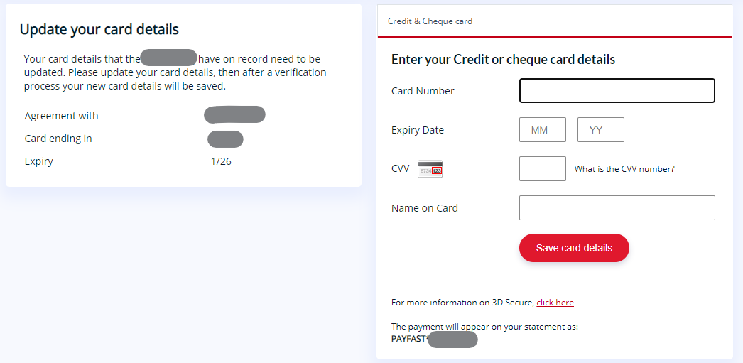 Update Payfast User Card Details Using Token · Issue 41 · Woocommerce Woocommerce Gateway