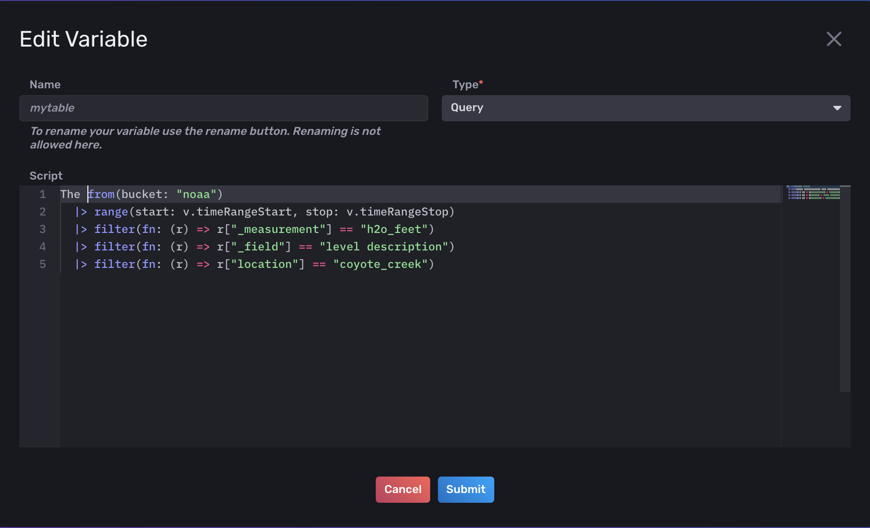 Enable variables to return table streams · Issue #1980 · influxdata/ui · GitHub