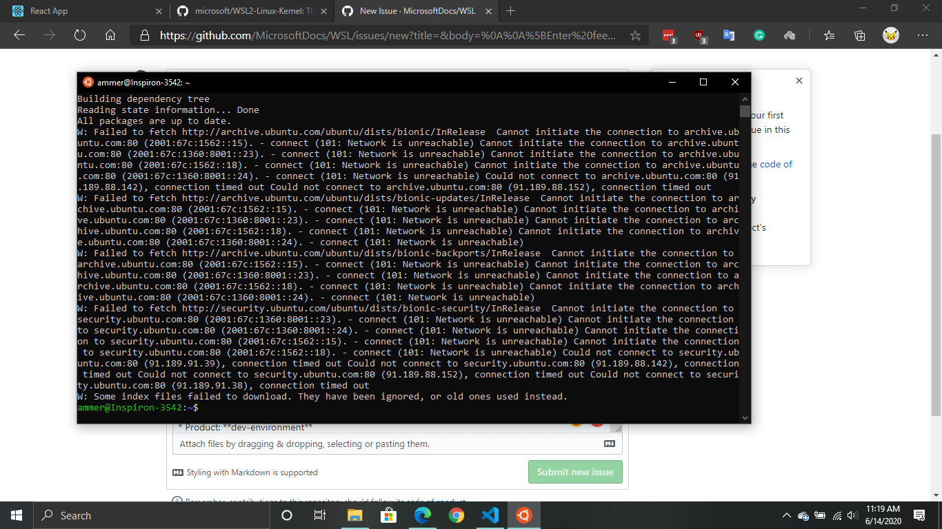 WSL2 not connecting to Internet · Issue #748 · MicrosoftDocs/WSL · GitHub