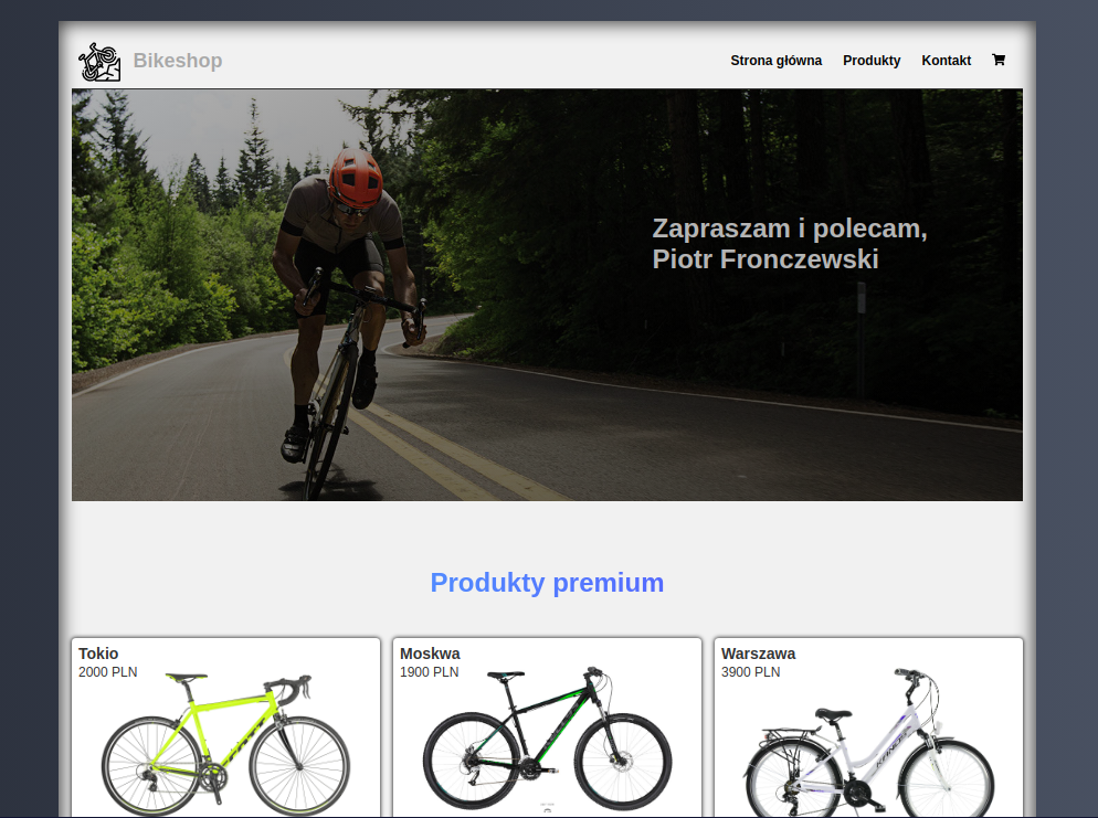 GitHub - fliftys/React-BikeShop