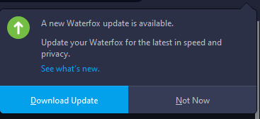[minor] "See what's new." link missing trailing slash · Issue #1963 · BrowserWorks/Waterfox · GitHub